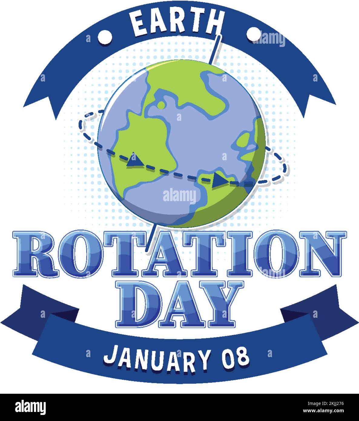 Happy earths rotation day banner design illustration Stock Vector Image ...