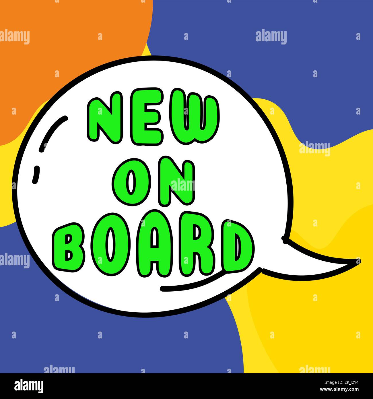 Handwriting text New On Board, Concept meaning Welcome to the team ...