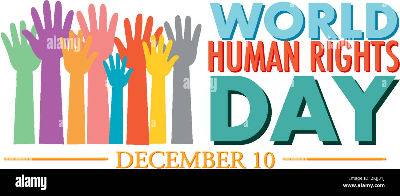 World Human Rights Day Poster Design illustration Stock Vector Image ...