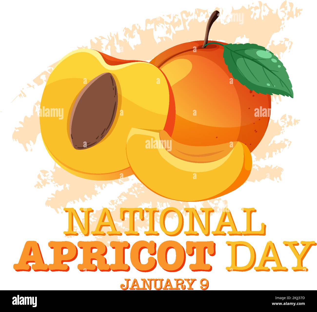 National Apricot Day Poster Design illustration Stock Vector Image ...