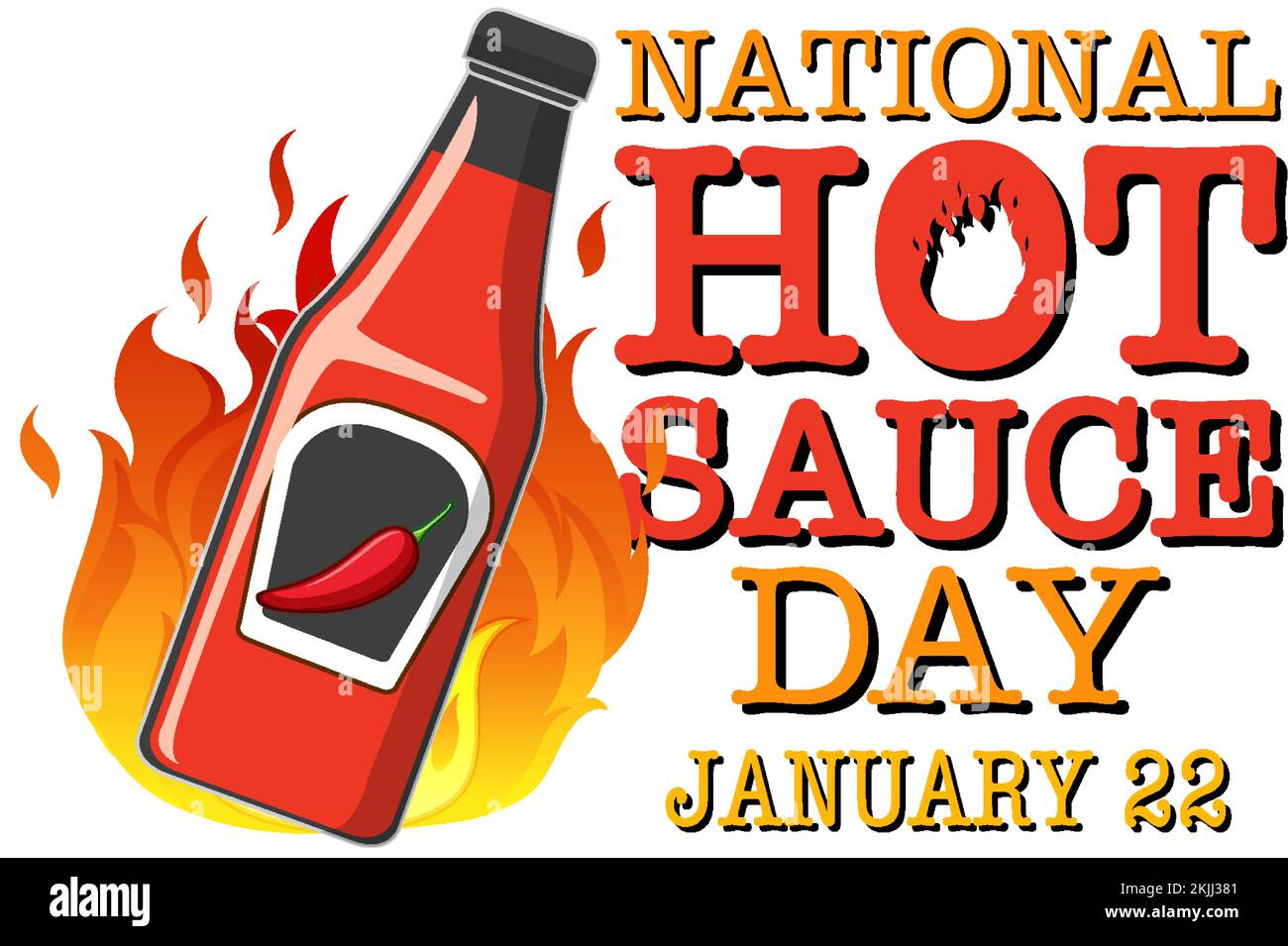 National Hot Sauce Day Banner Design illustration Stock Vector Image ...