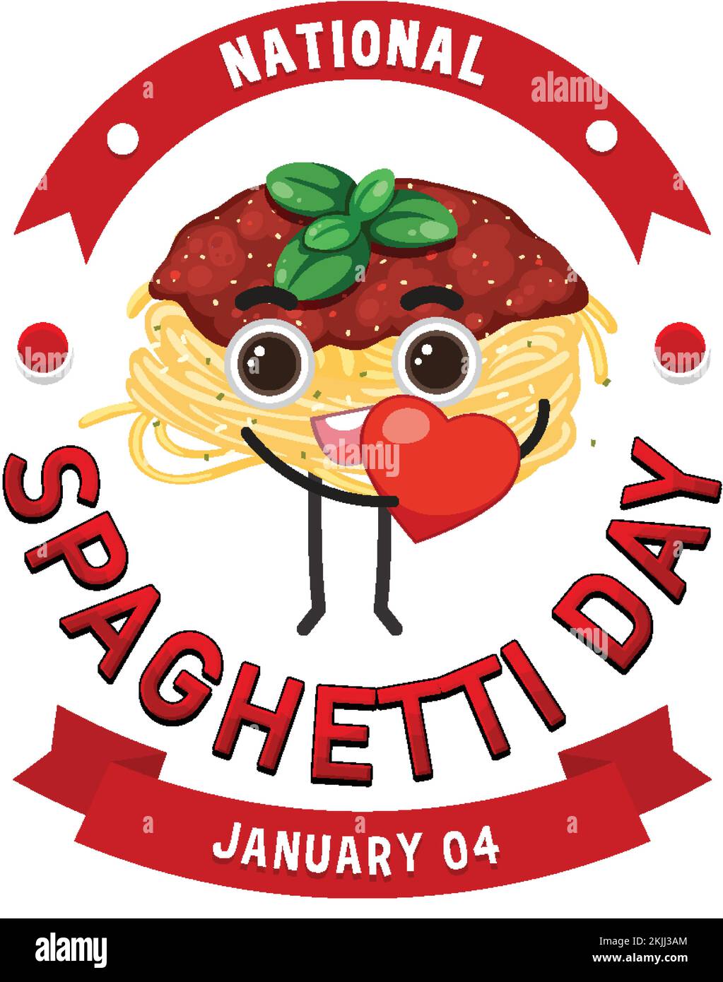 National Spaghetti Day Banner Design illustration Stock Vector Image ...