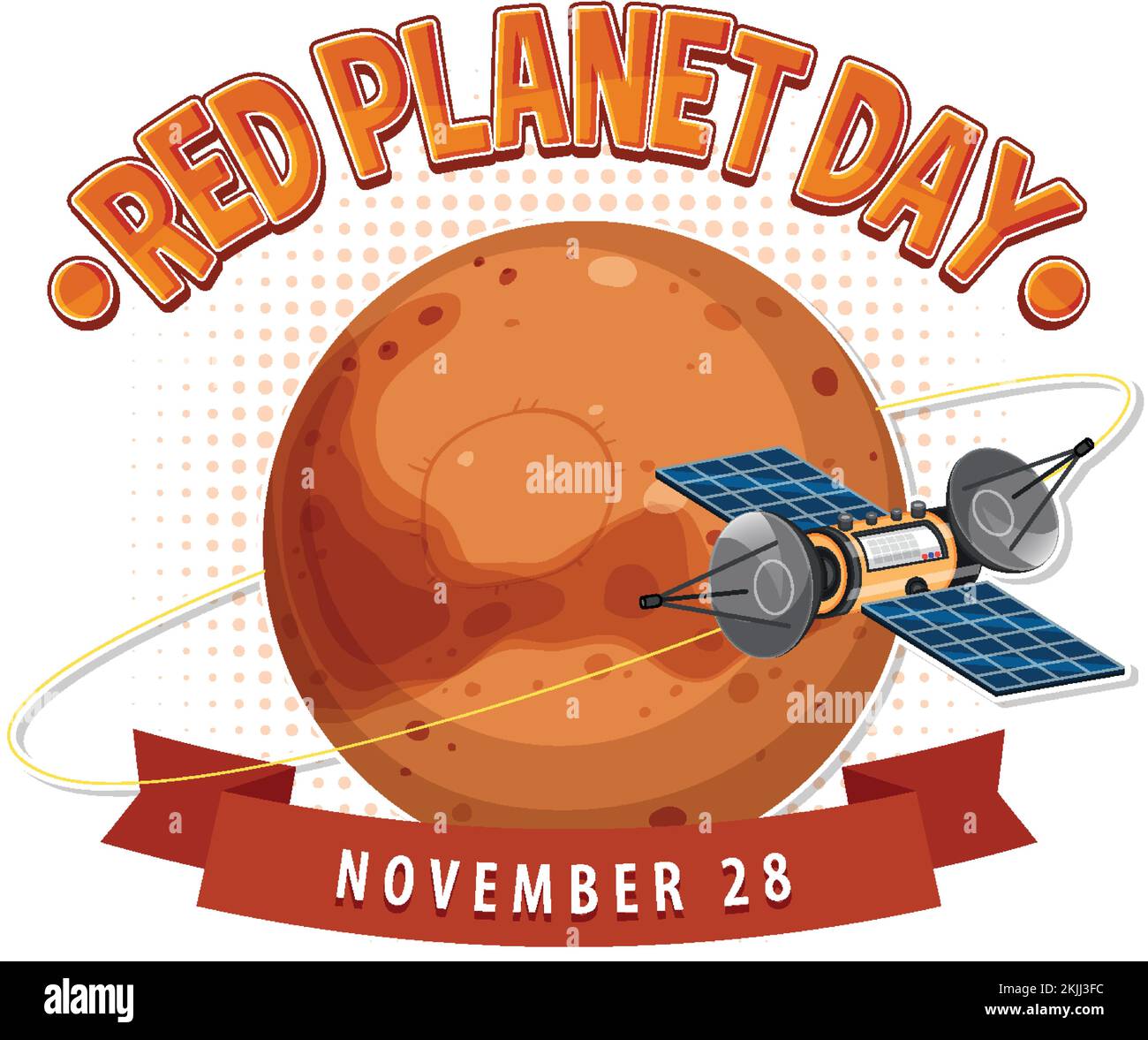 Red planet day poster template illustration Stock Vector Image & Art ...