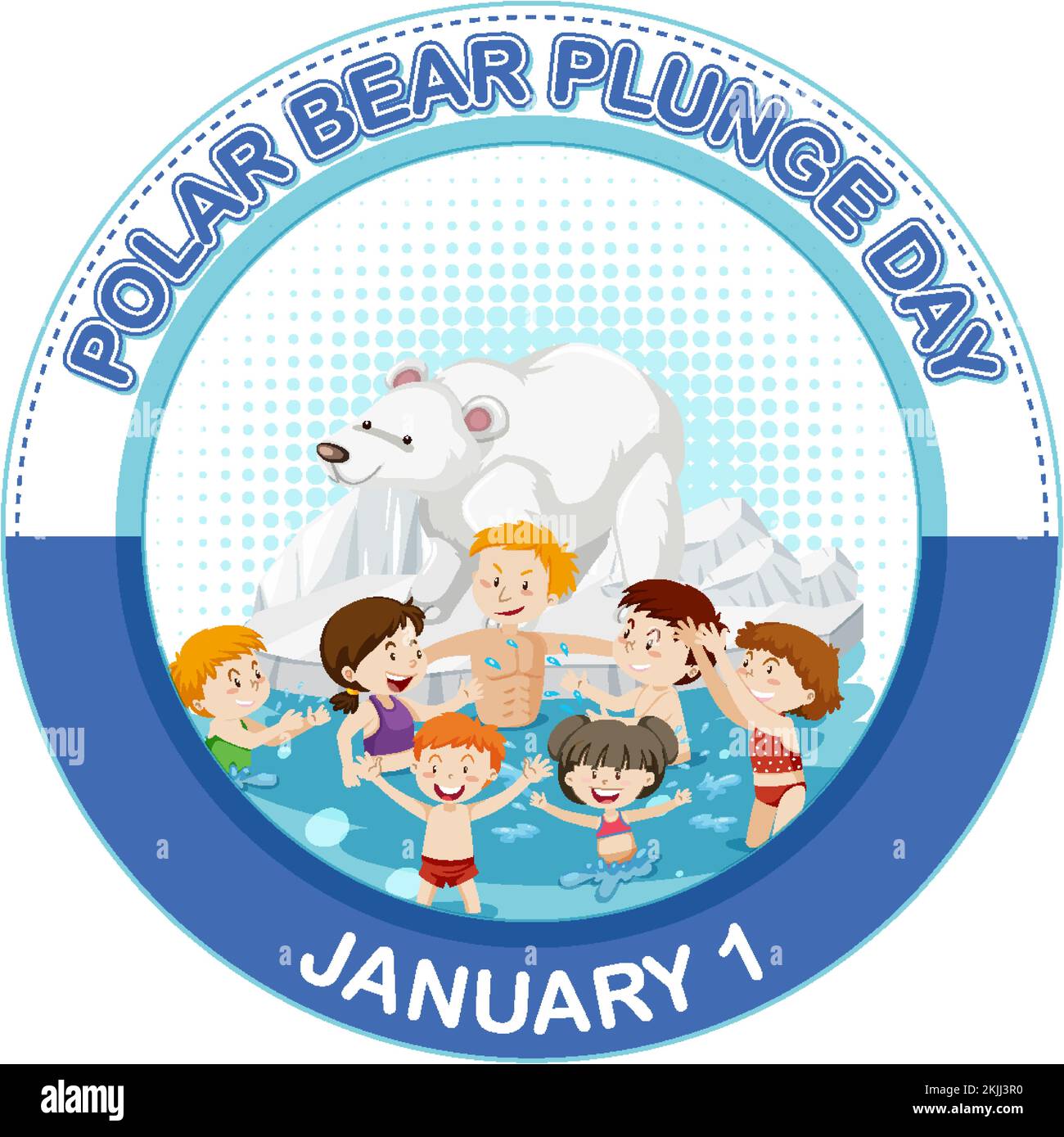 Polar Bear Plunge Day icon illustration Stock Vector Image & Art - Alamy