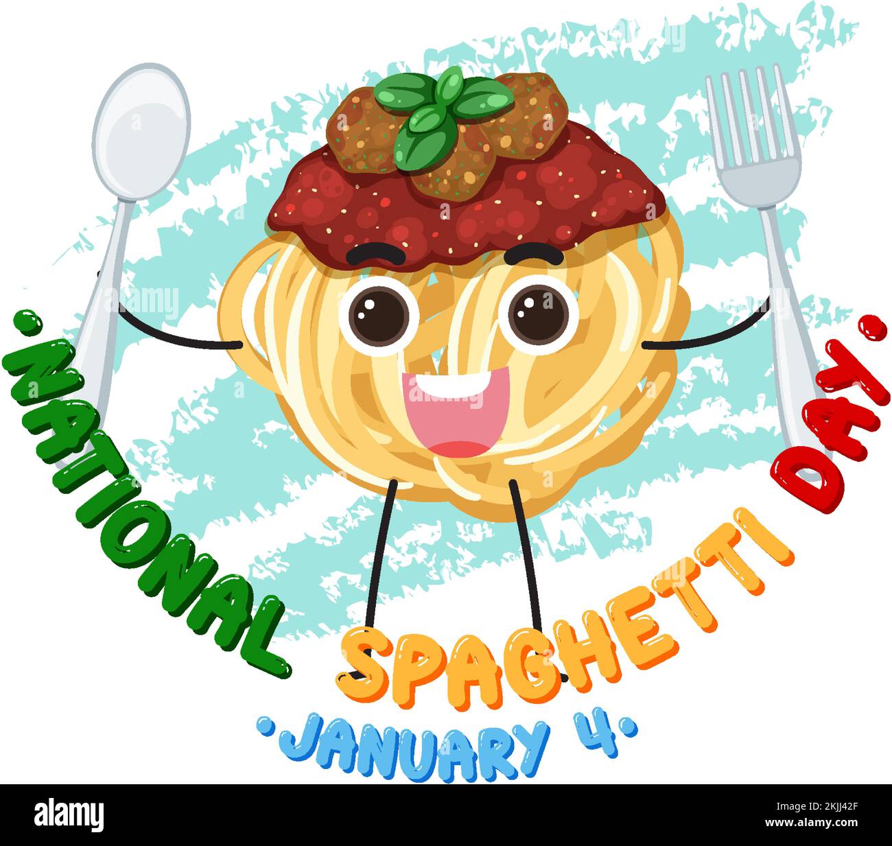 National Spaghetti Day Banner Design illustration Stock Vector Image ...