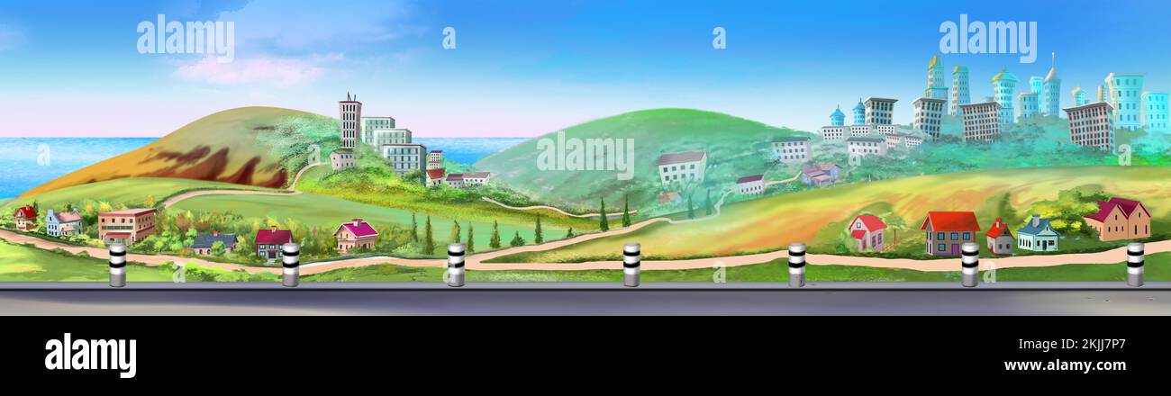 Summer suburban highway on sunny hi-res stock photography and images ...