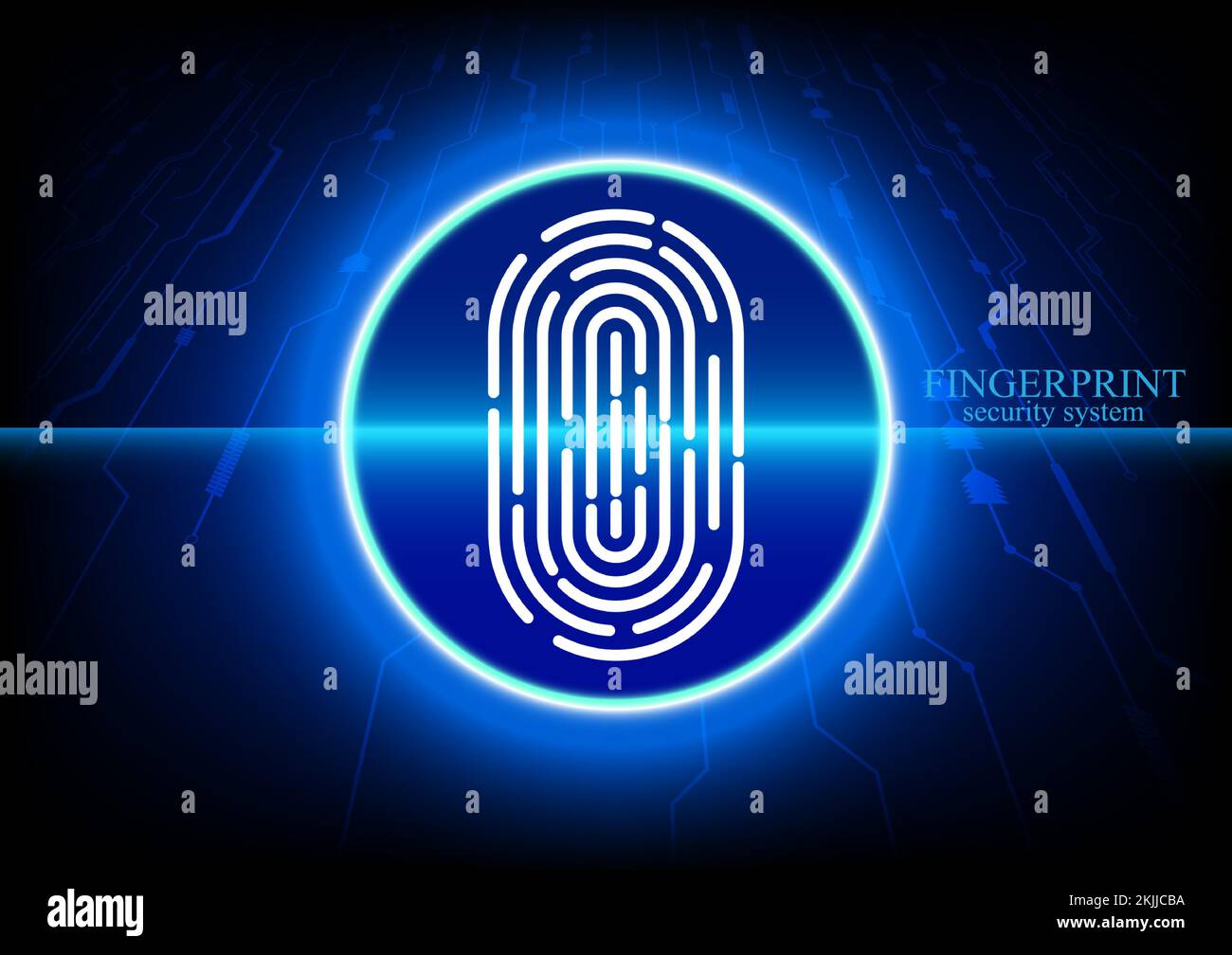 graphics design fingerprint concept security access control vector ...