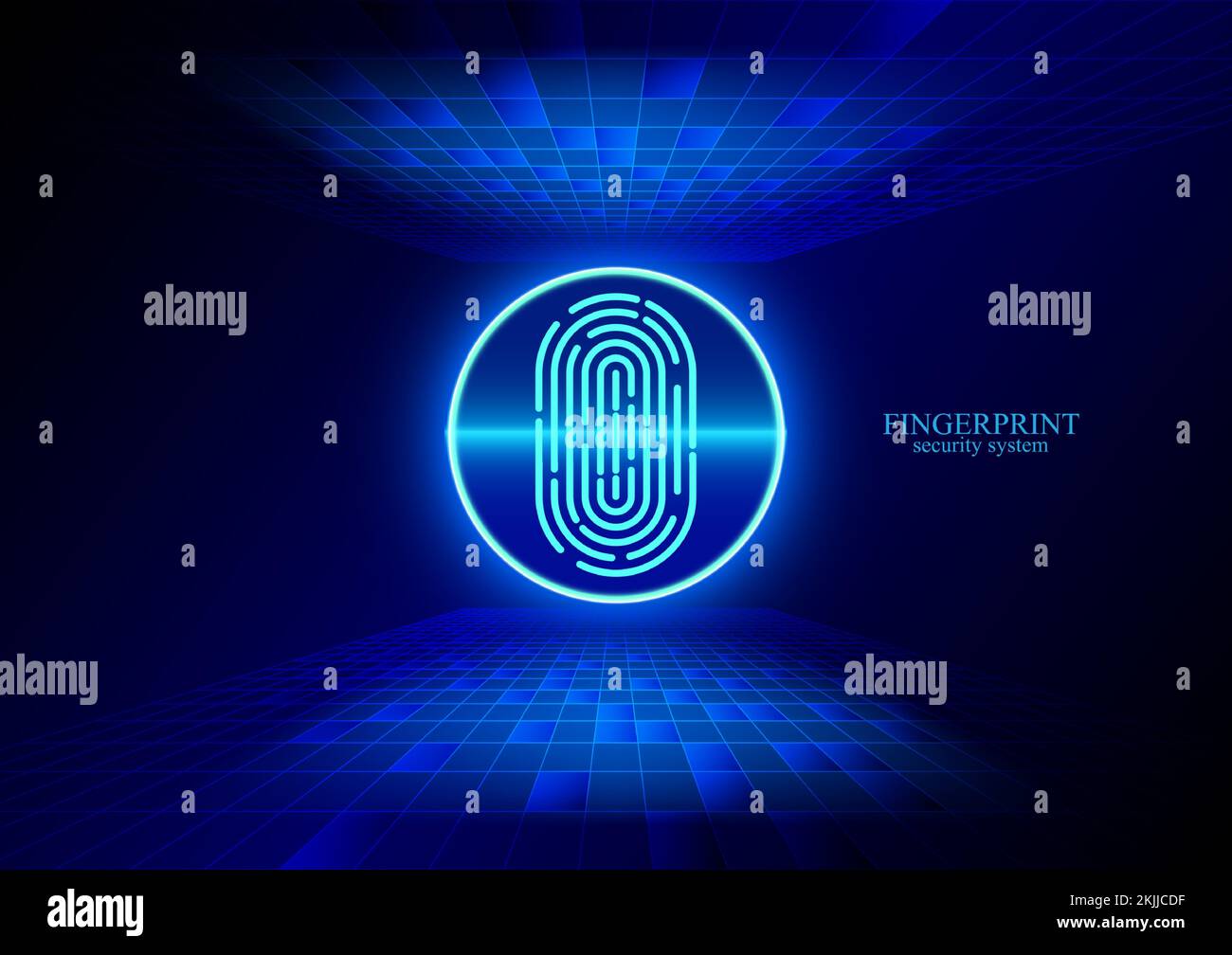 graphics design fingerprint concept security access control vector ...