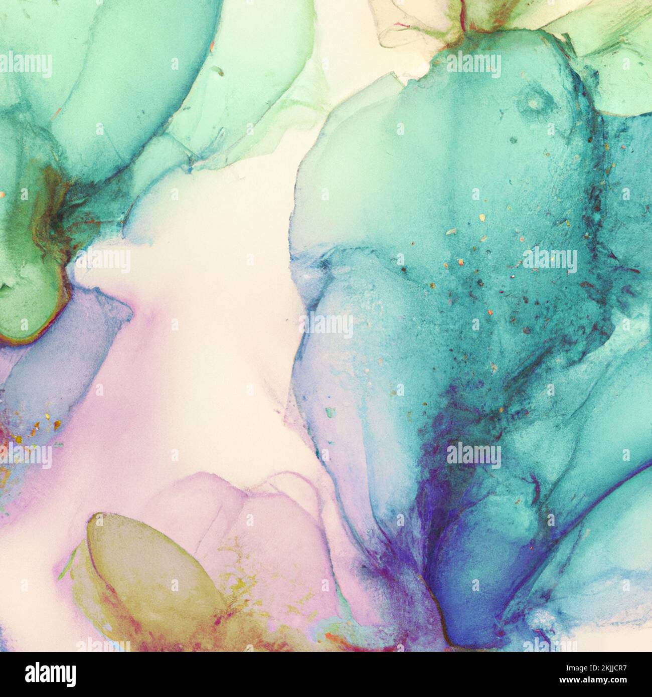 Alcohol ink illustration featuring transparent colors with hints of ...