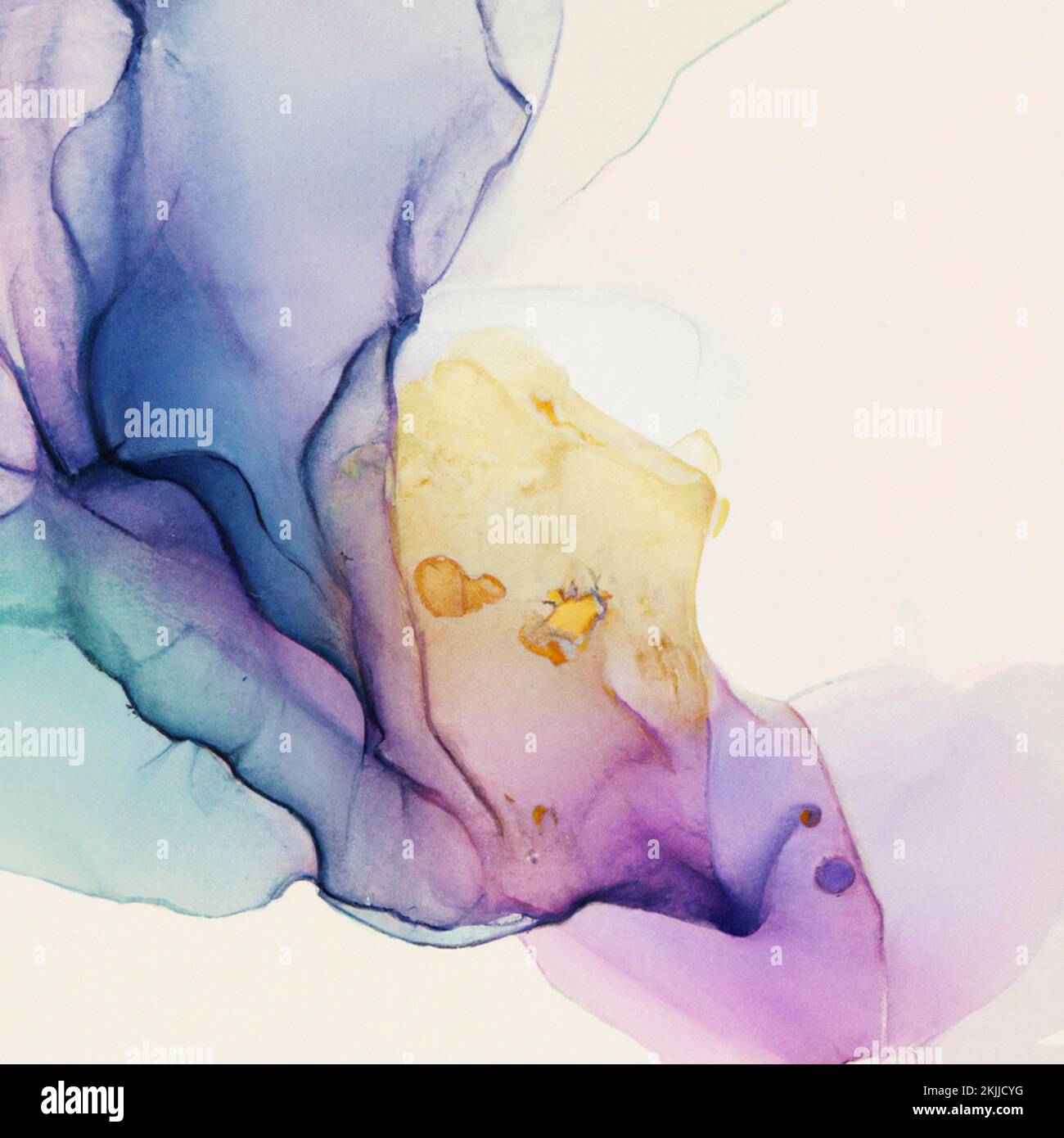 Alcohol ink illustration featuring transparent colors with hints of ...