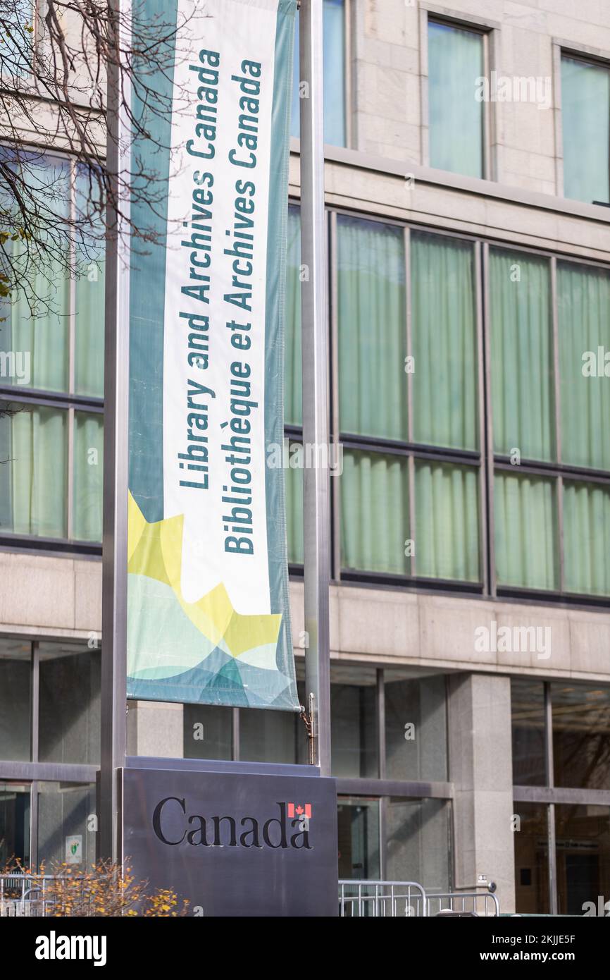 Ottawa, Canada - November 10, 2022: Building of the Library and ...
