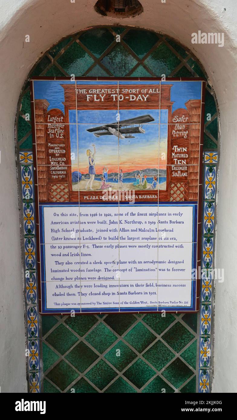 Fly To-Day Marker artwork showing a Loughead F-1 over the coast in ...
