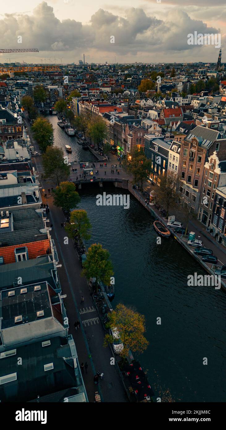water canal in Downtown Amsterdam Stock Photo - Alamy