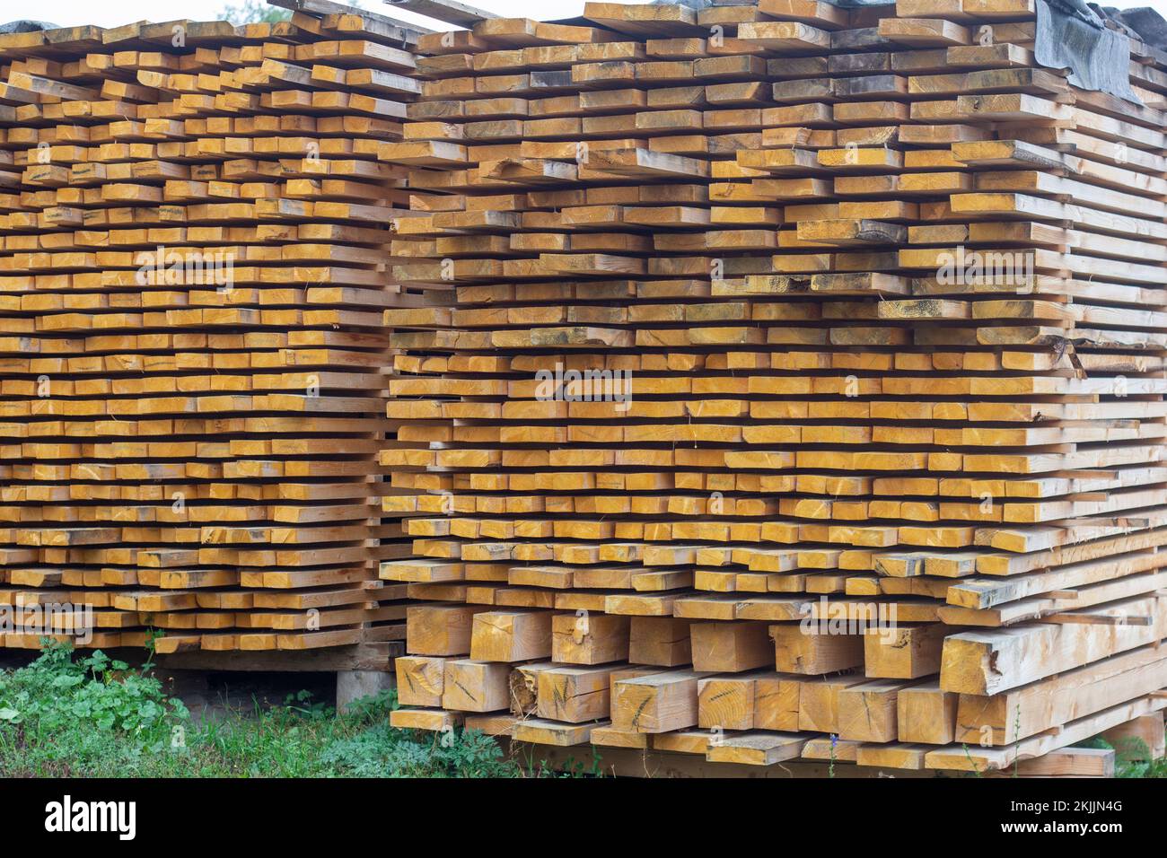 Wooden boards, timber, lining, boards for construction work Stock Photo ...