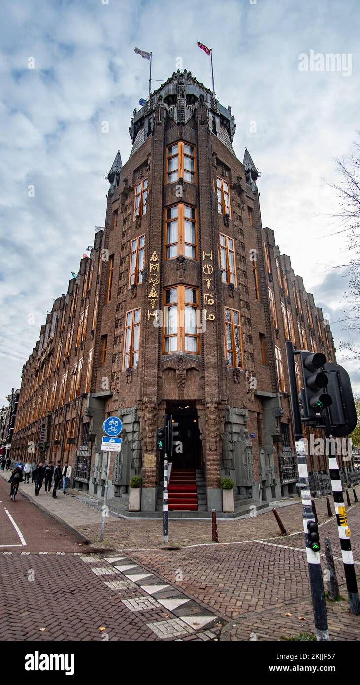 The Grand Hotel Amrâth in Amsterdam/The shipping house building Stock ...
