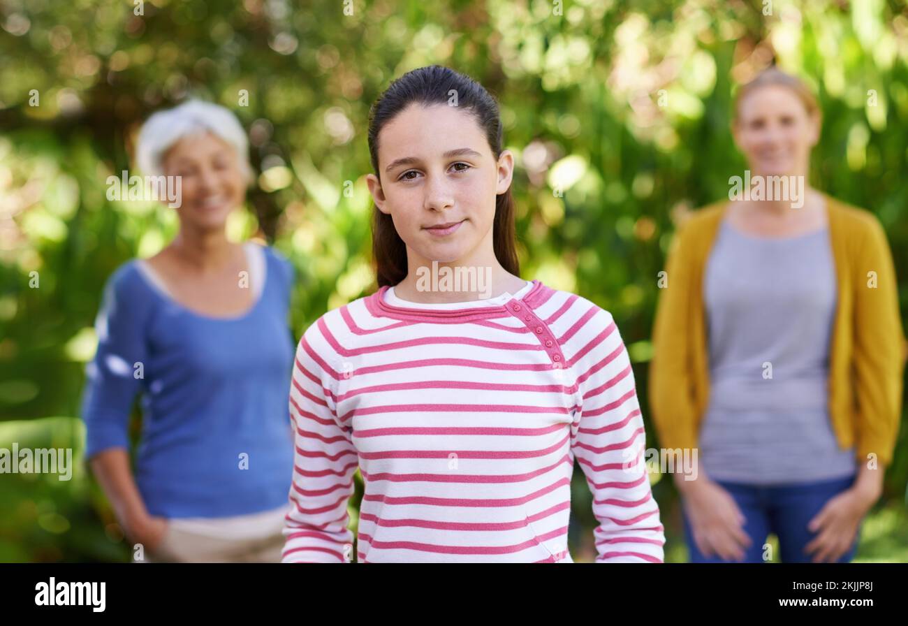I have two wonderful role models. three generations of family women ...