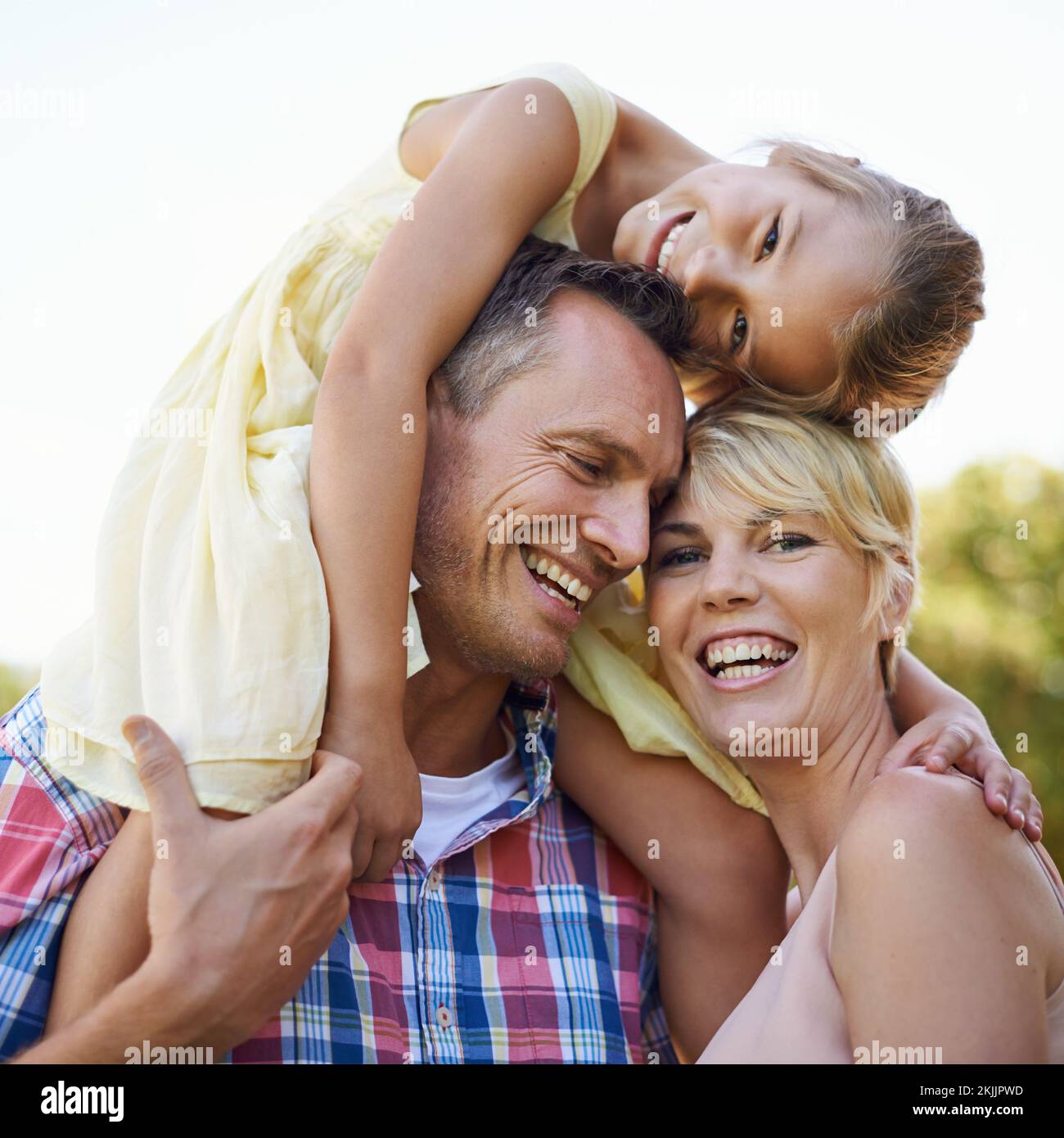 A daughter is a gift of love. A cropped portrait of two happy parents ...