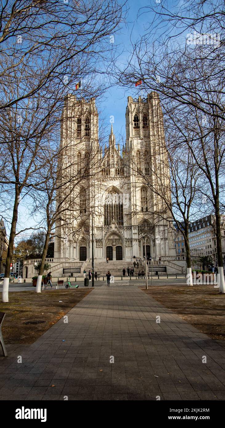 The Cathedral of St. Michael and St. Gudula Roman Catholic Church in ...