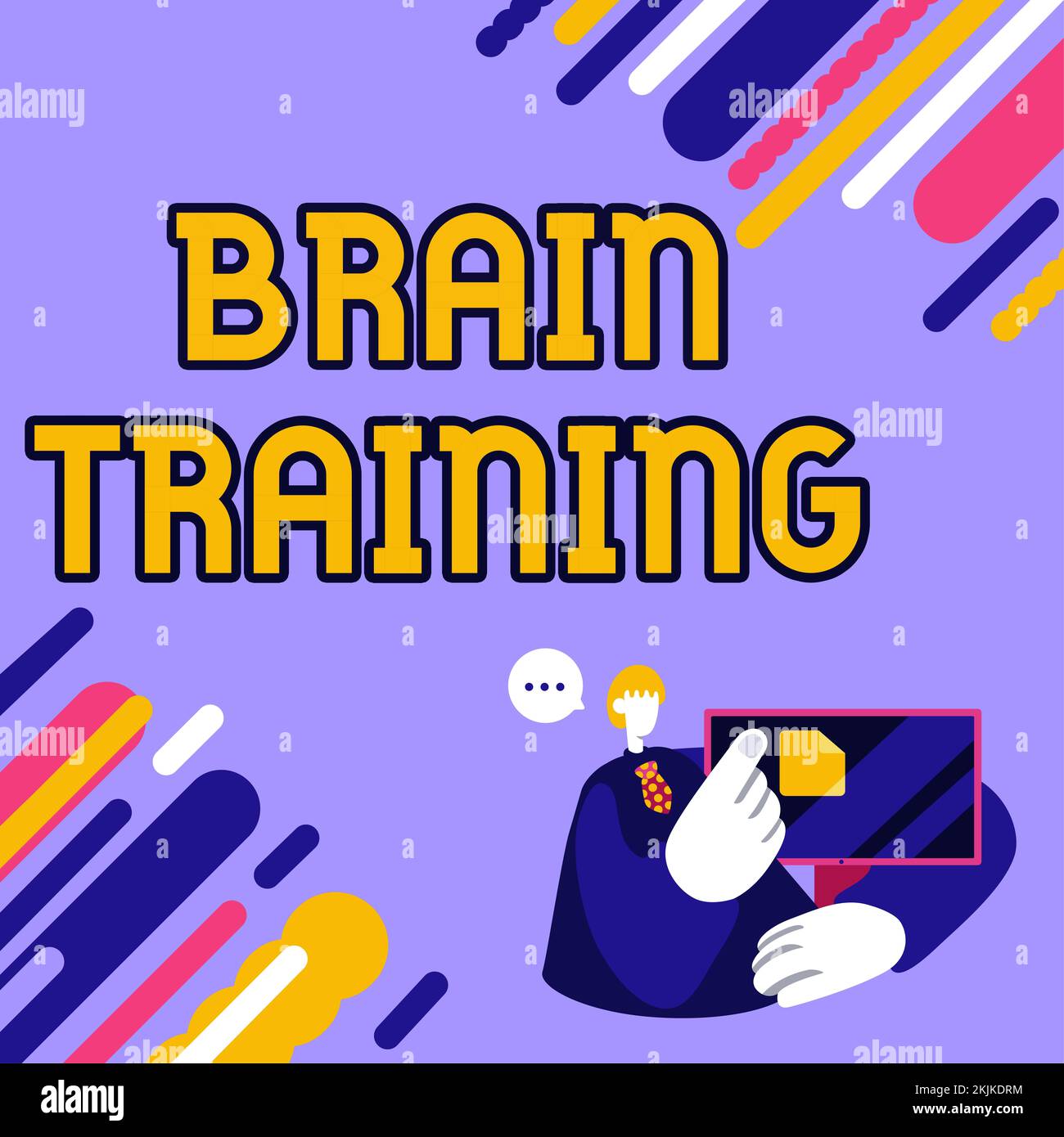 Text caption presenting Brain Training, Word for mental activities to ...