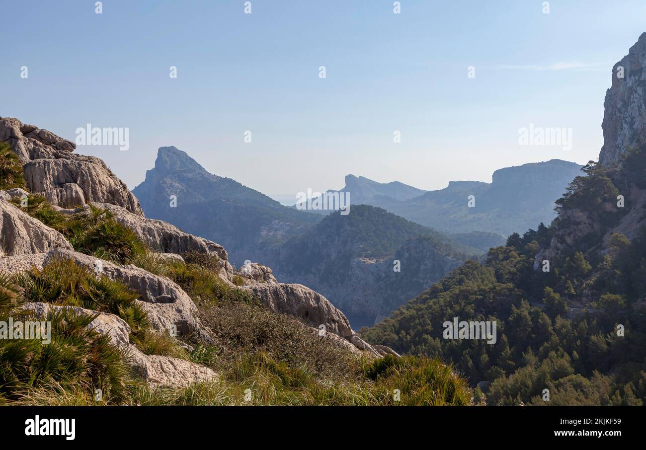 Serra de Tramuntana, Formentor Peninsula, Majorca, Balearic Islands ...