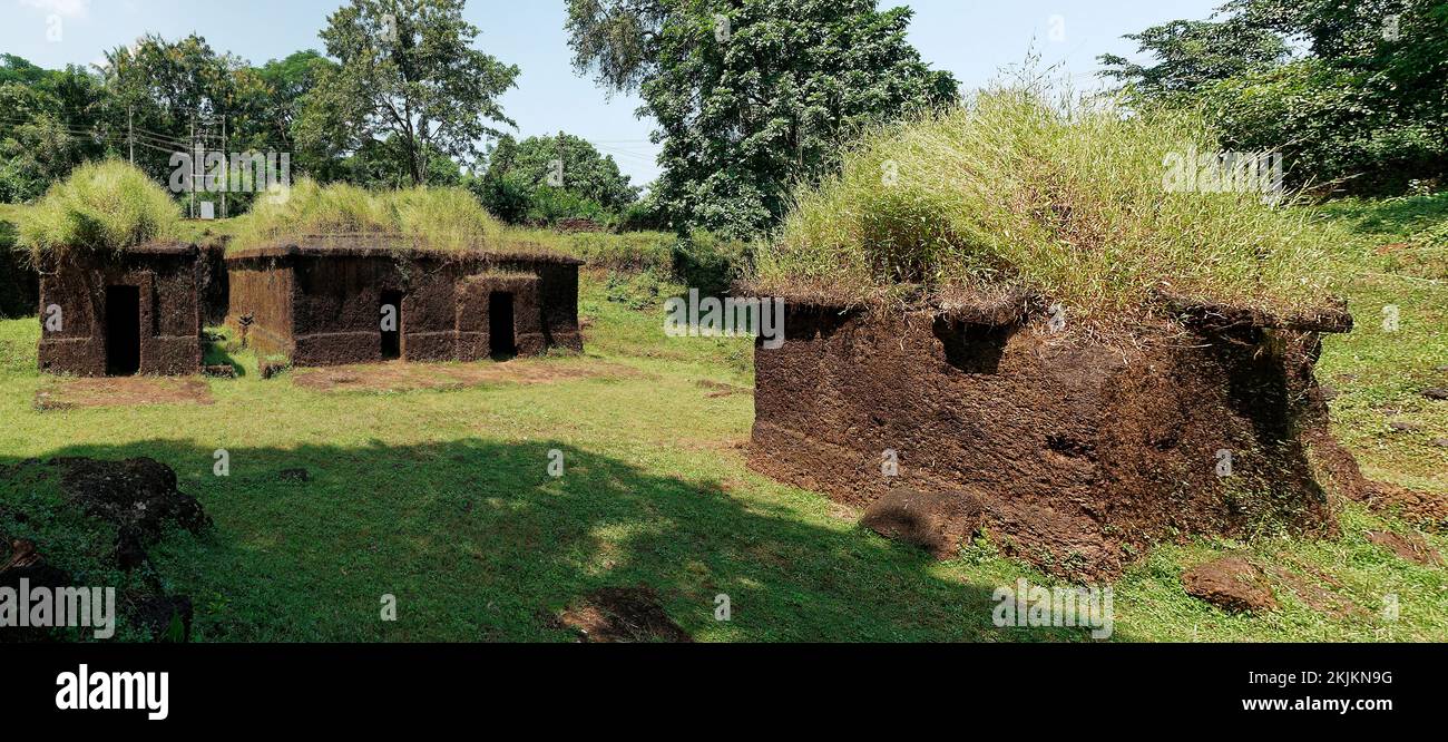 Caves at Khandepar monolithic laterite cut cave temple complex of 11 th ...