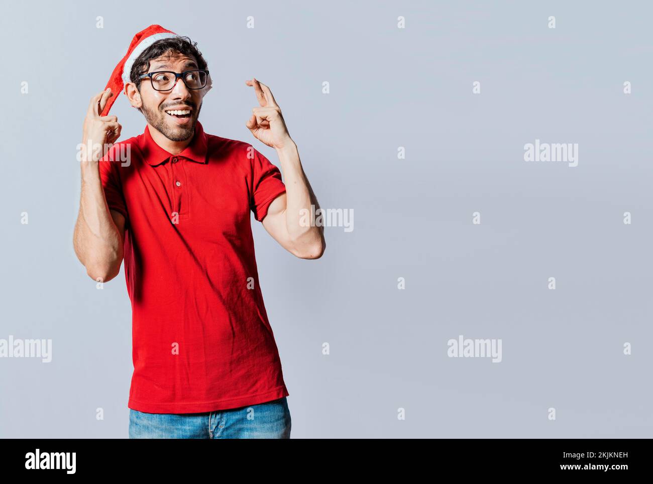 Hopeful handsome guy in hi-res stock photography and images - Alamy