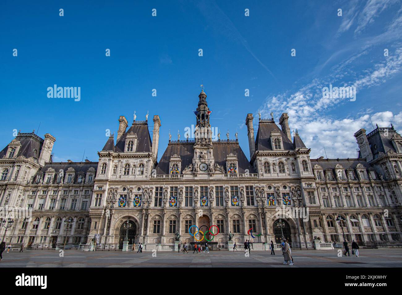 The Hôtel de Ville, city hall of Paris Stock Photo - Alamy
