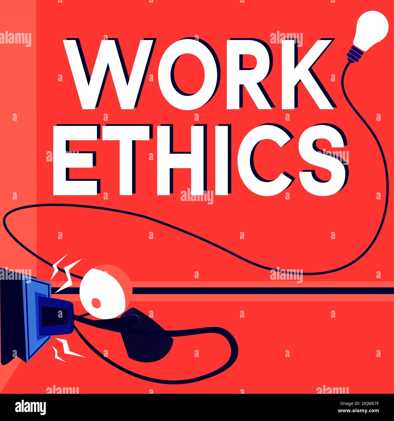 Conceptual caption Work Ethics, Business approach A set of values ...