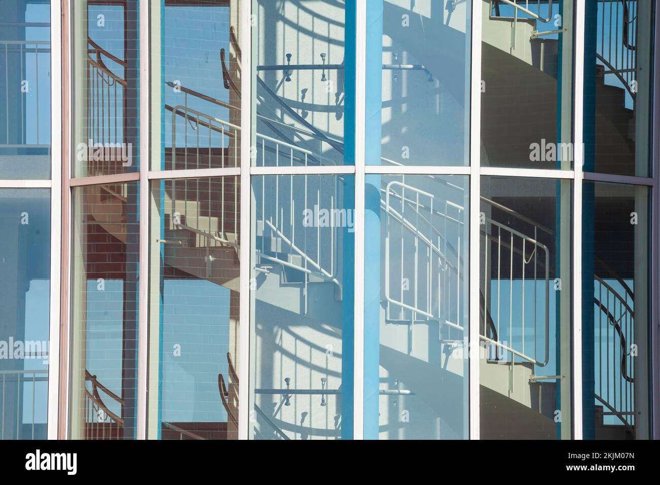 Staircase in a modern residential building, Wilhelmshaven, Lower Saxony ...