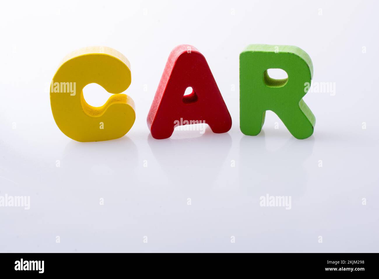 The word CAR written with colorful letter blocks Stock Photo - Alamy