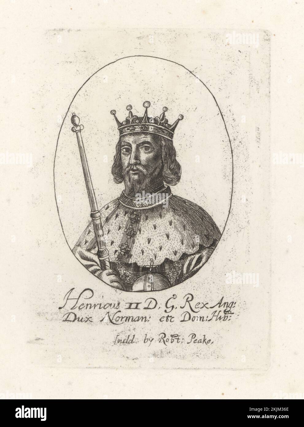 Henry II, or Henry Plantagenet, King of England, 1133-1189. In crown ...