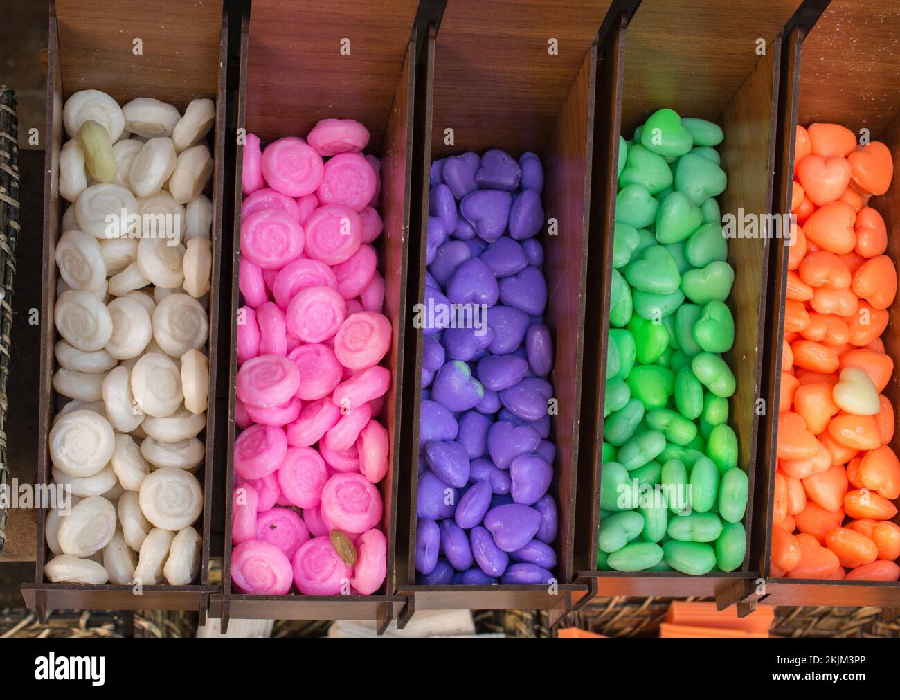 Collection of bars of fragrant hand made organic soap Stock Photo - Alamy