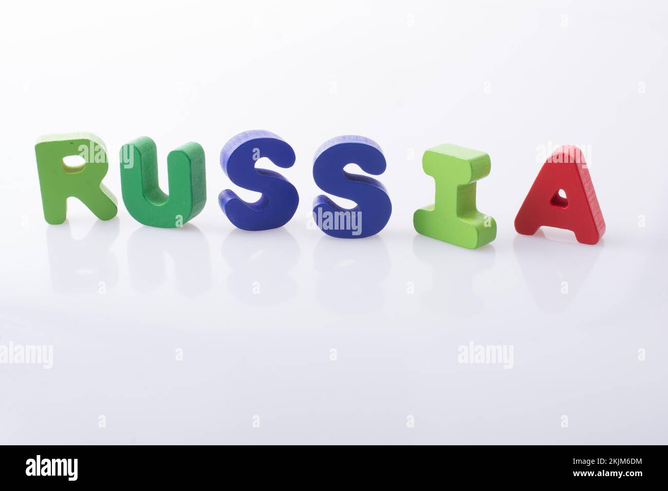 The word Russia written with colorful letter blocks Stock Photo - Alamy