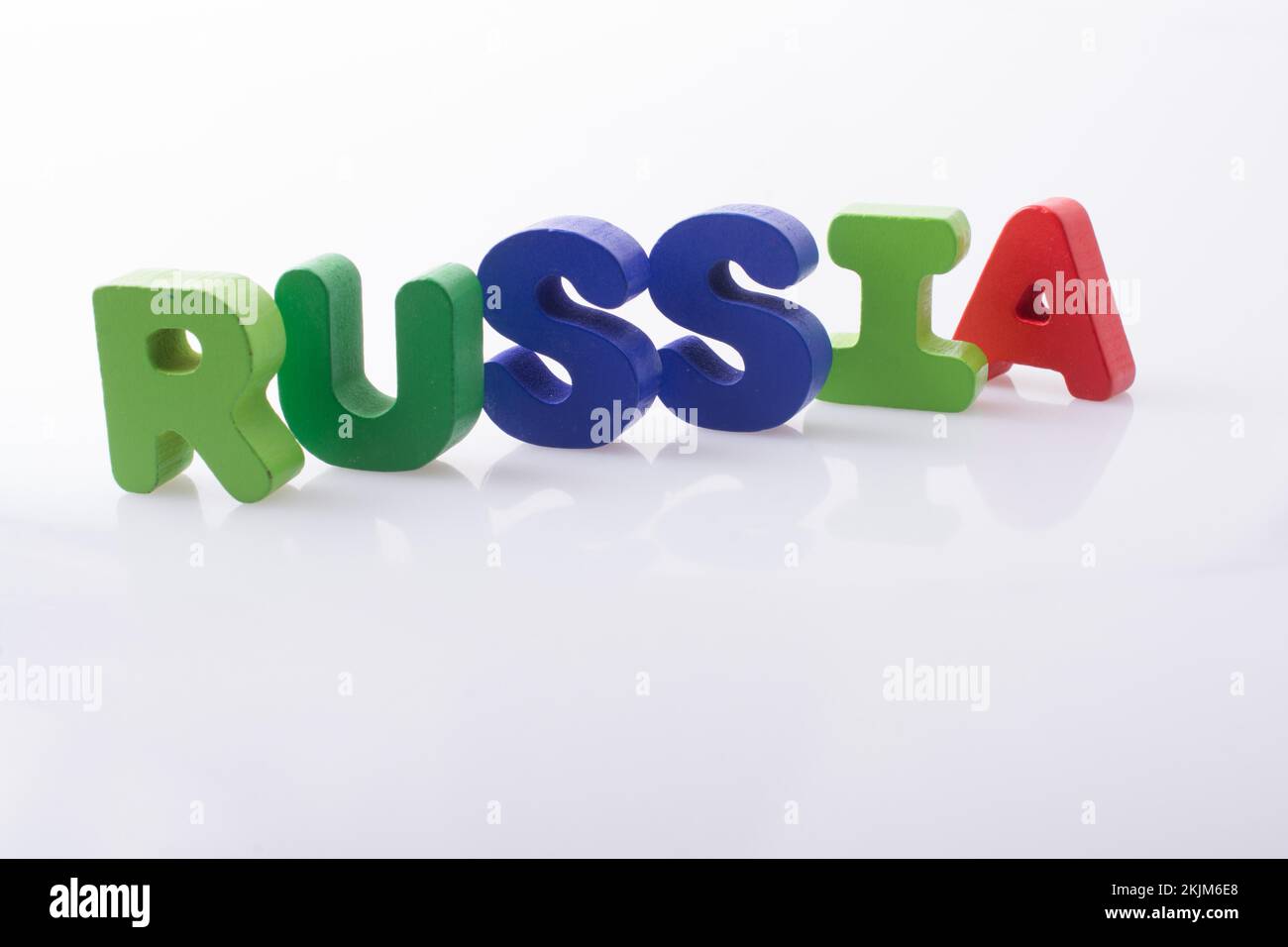 The word Russia written with colorful letter blocks Stock Photo - Alamy