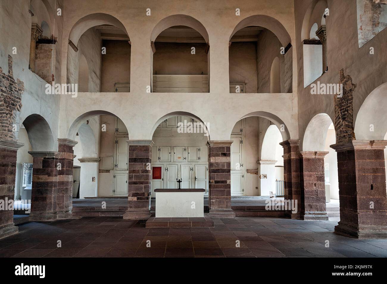 St. John's Chapel, chancel and galleries, Carolingian west work, Corvey ...