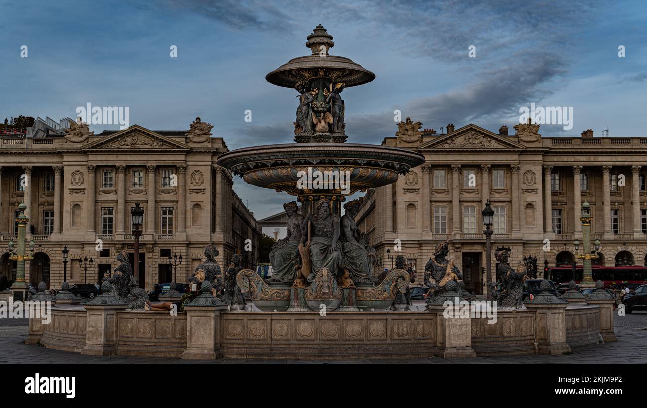 The Fountain of River Commerce in the Concorde square (place de la ...