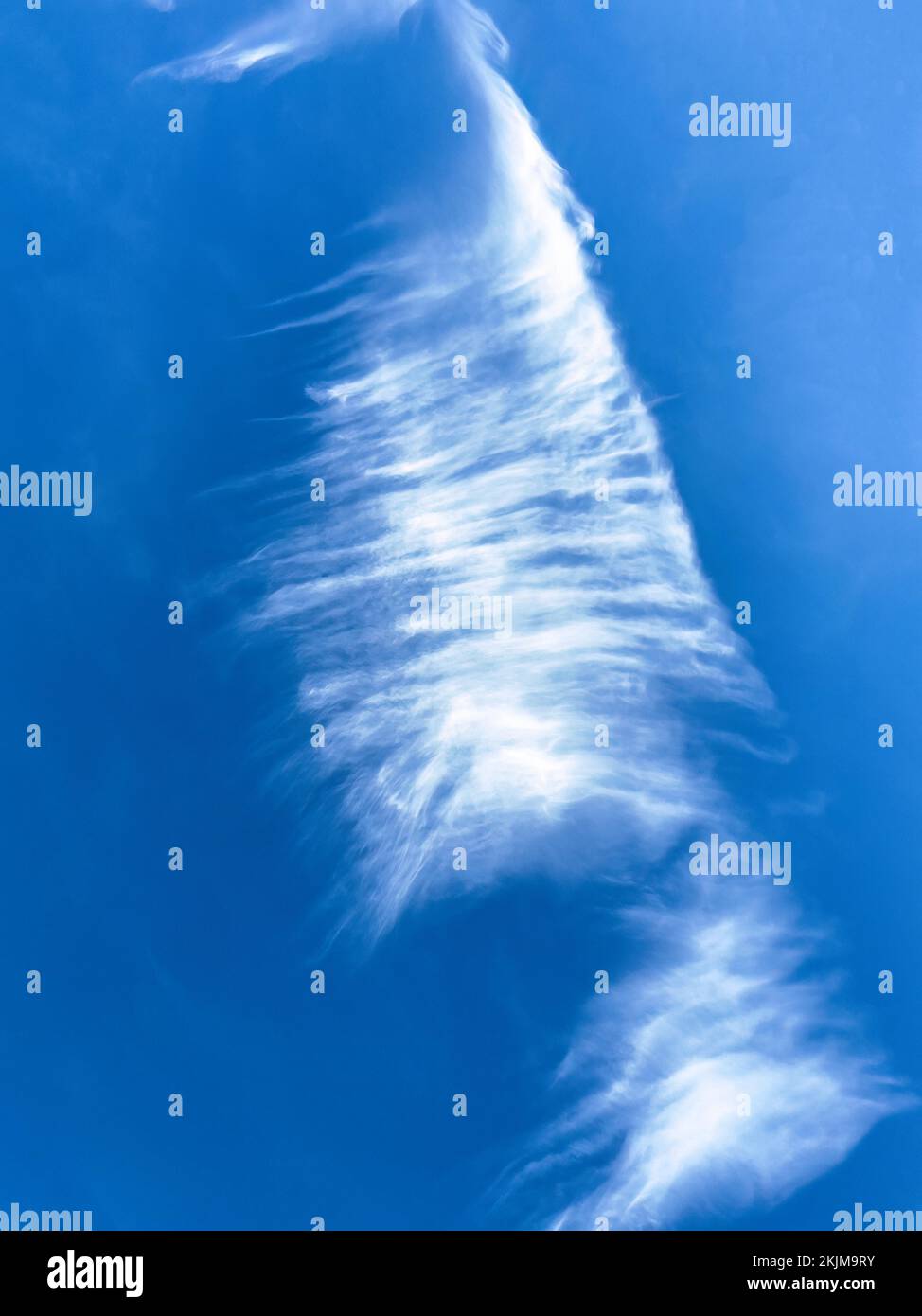 Feather cloud Cirrus Zirrus, ice cloud at high altitude, Germany ...