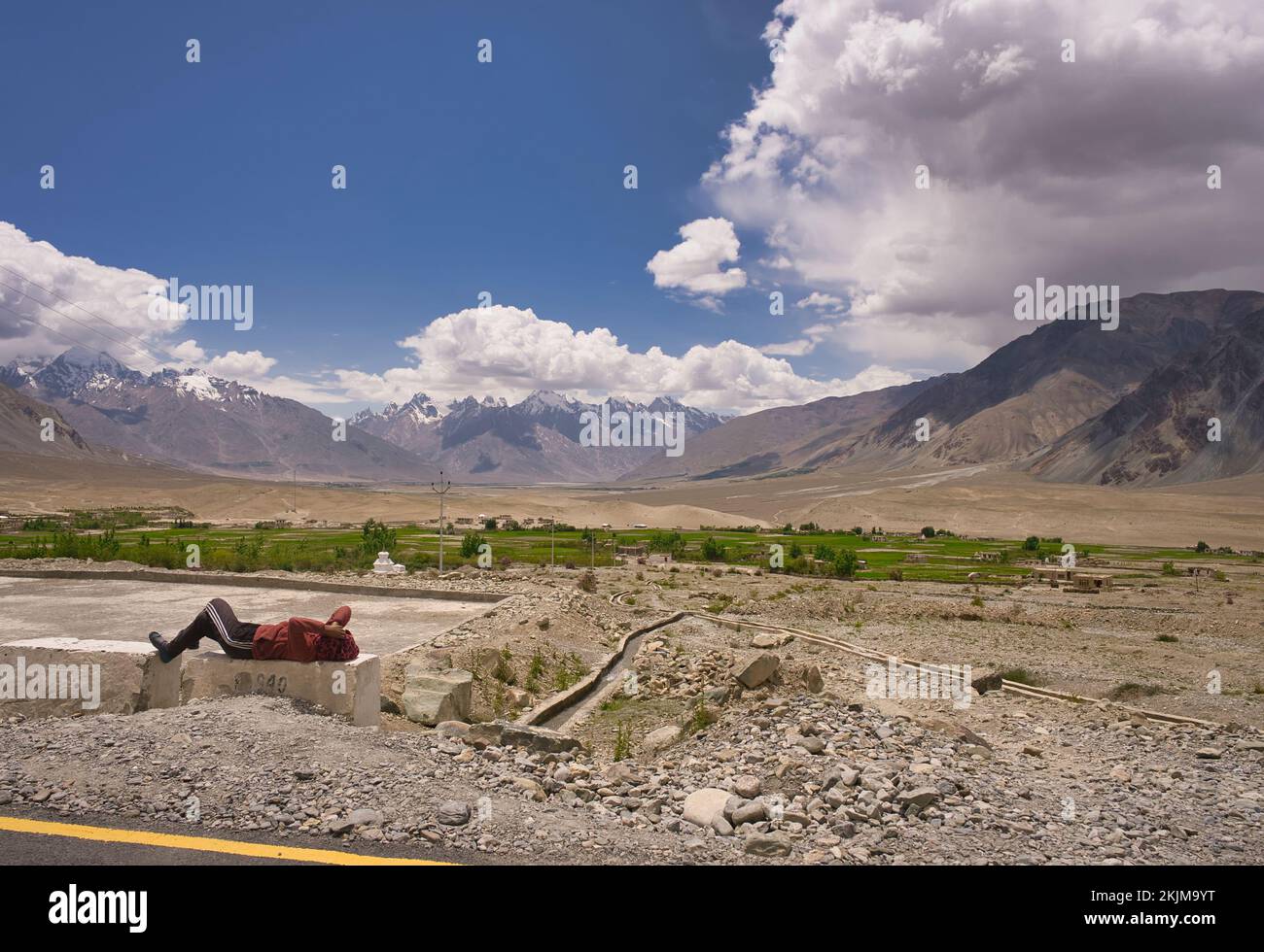 Agricultural landscape in cold desert regions of Zanskar valley of ...