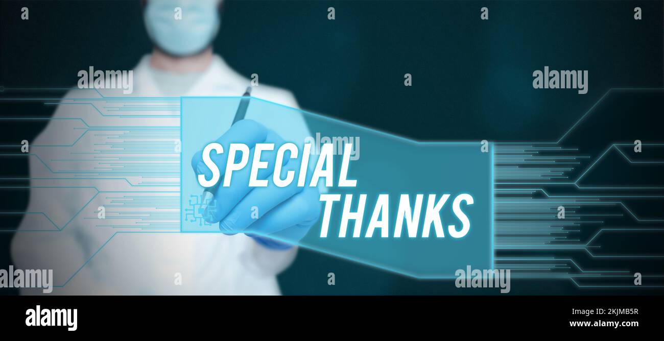 Conceptual display Special Thanks. Business approach expression of appreciation or gratitude or ...