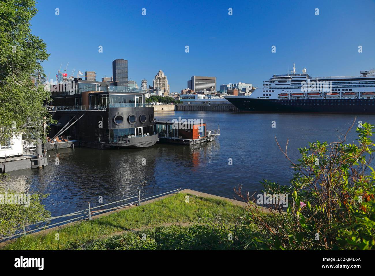 Cruise ship and floating spa, Old Port, Montreal, Province of Quebec ...