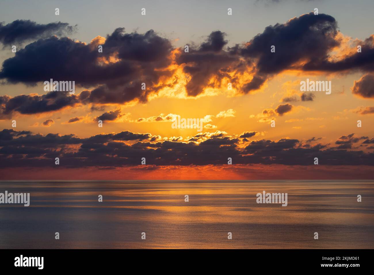 Dramatic Colorful Sunrise Sky. Mediterranean Sea. Abstract Red Sky ...