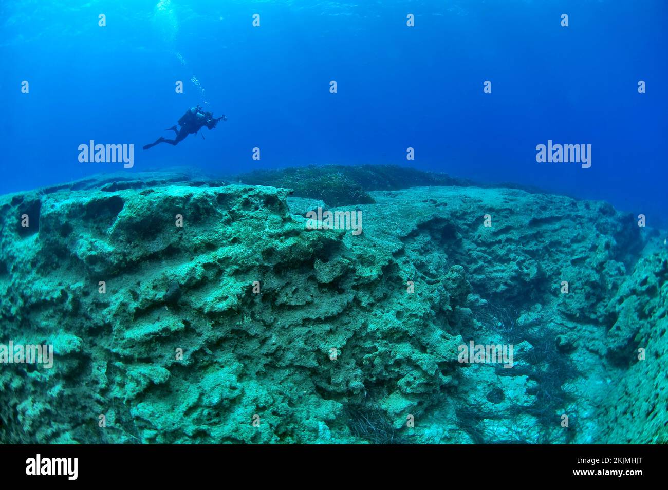Scuba-diver, gulf of Bomba, Libya, Africa Stock Photo - Alamy