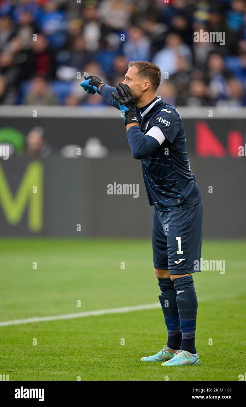 Goalkeeper Oliver Baumann TSG 1899 Hoffenheim (01) calls, PreZero Arena ...