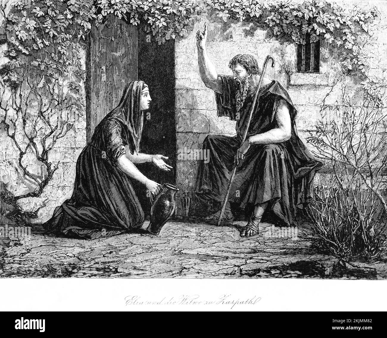 Elijah And The Widow At Zarpath Sarepta Greek Prophet Elijah Wonder