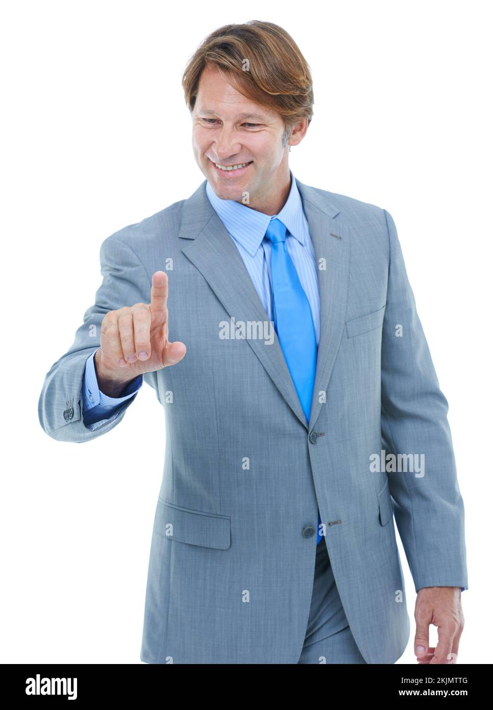 Back to business. Studio shot of a businessman isolated on white Stock ...