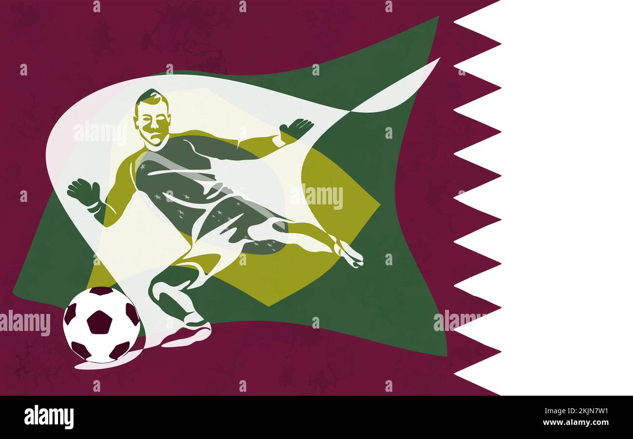 Football Player shooting a ball silhouette vector illustration Stock ...