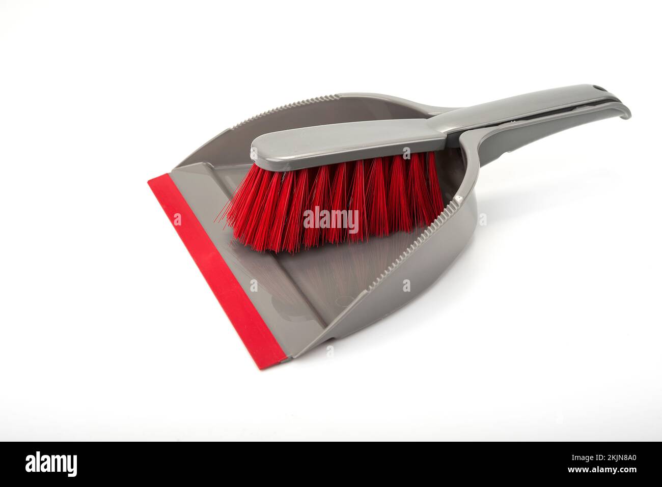 Cleaning set of dust pan and brush. Housekeeping Concept Stock Photo ...