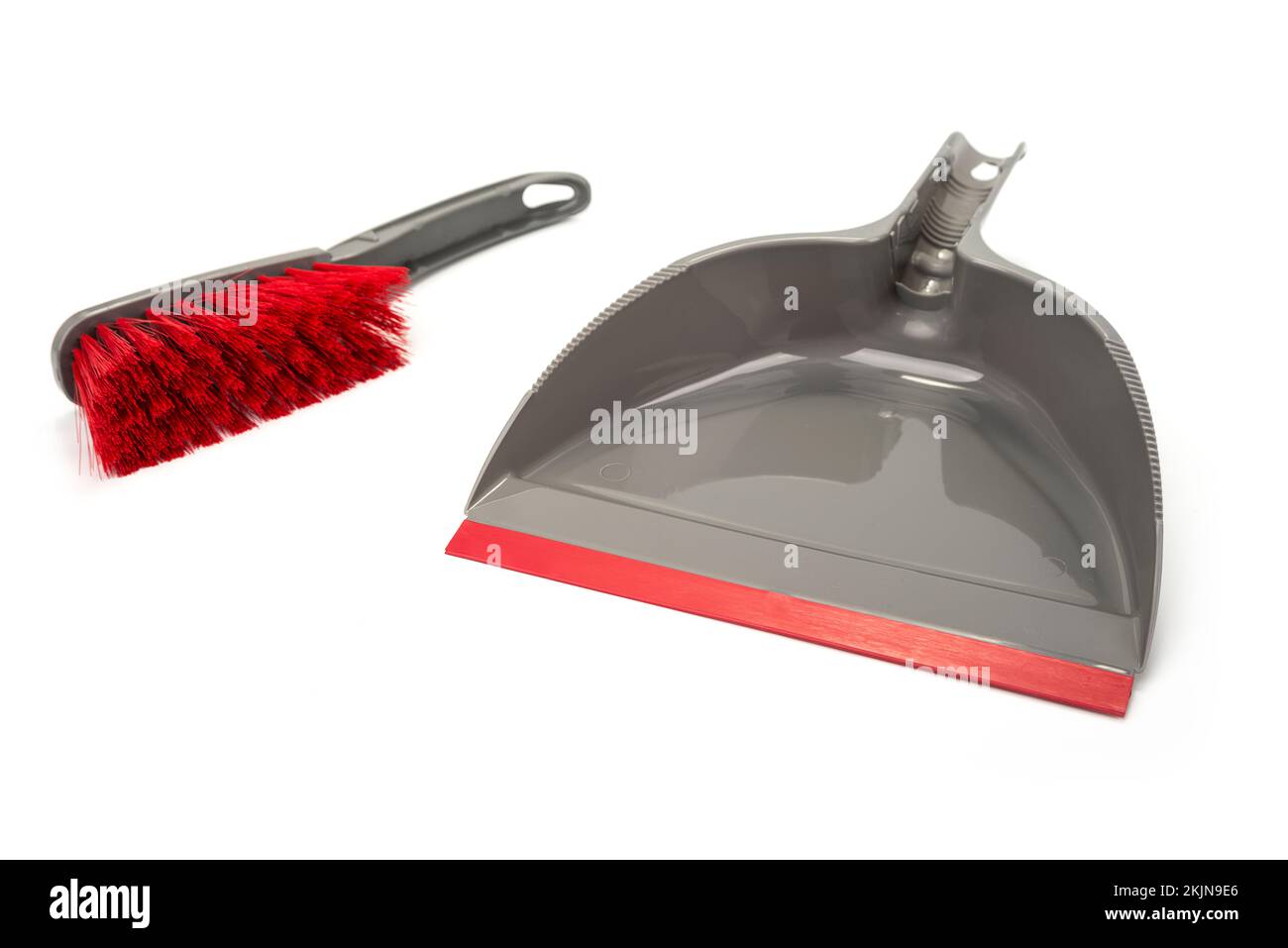 Cleaning set of dust pan and brush. Housekeeping Concept Stock Photo ...