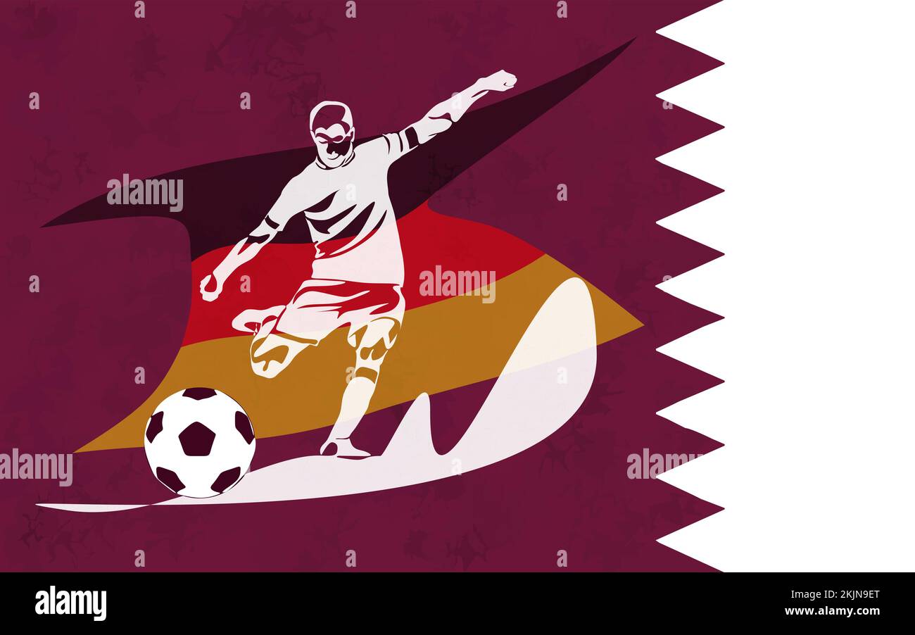 Football Player shooting a ball silhouette vector illustration Stock ...