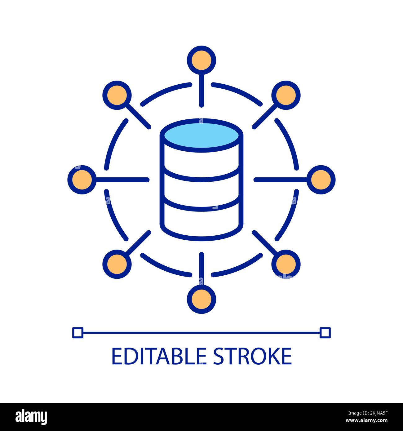 Database network RGB color icon Stock Vector Image & Art - Alamy